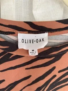 Olive & Oak | Tops | Olive Oak Brown And Black Zebraprint Long Sleeve ...